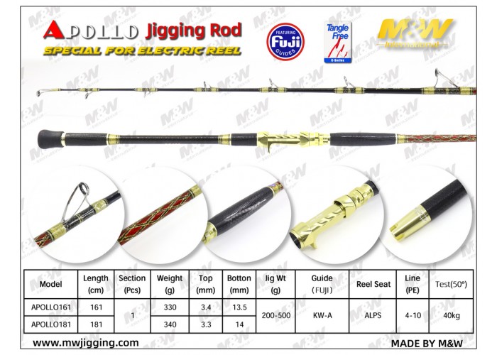 M&W APOLLO Jigging Rod(Special for electric reel) - PandaShop